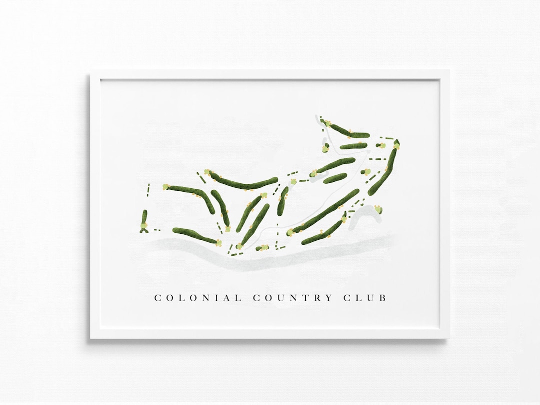 Colonial Country Club | Fort Worth, TX | Golf Course Map, Personalized ...