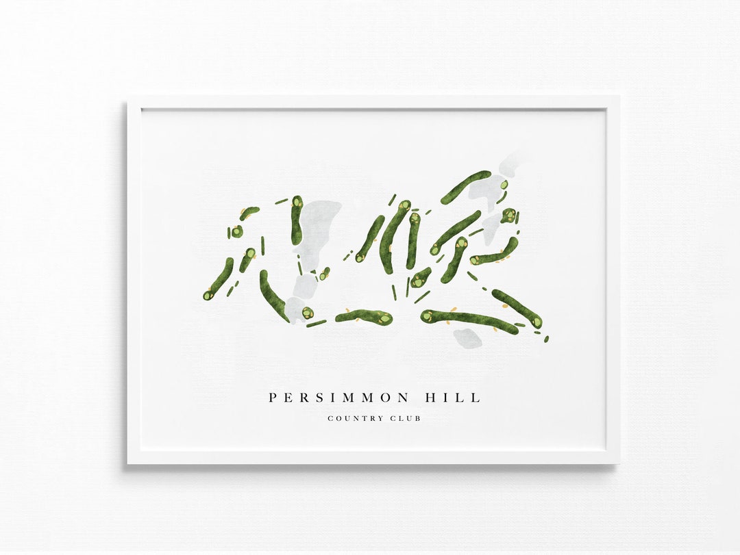 Persimmon Hill | Saluda, SC | Golf Course Map, Personalized Golf Art ...