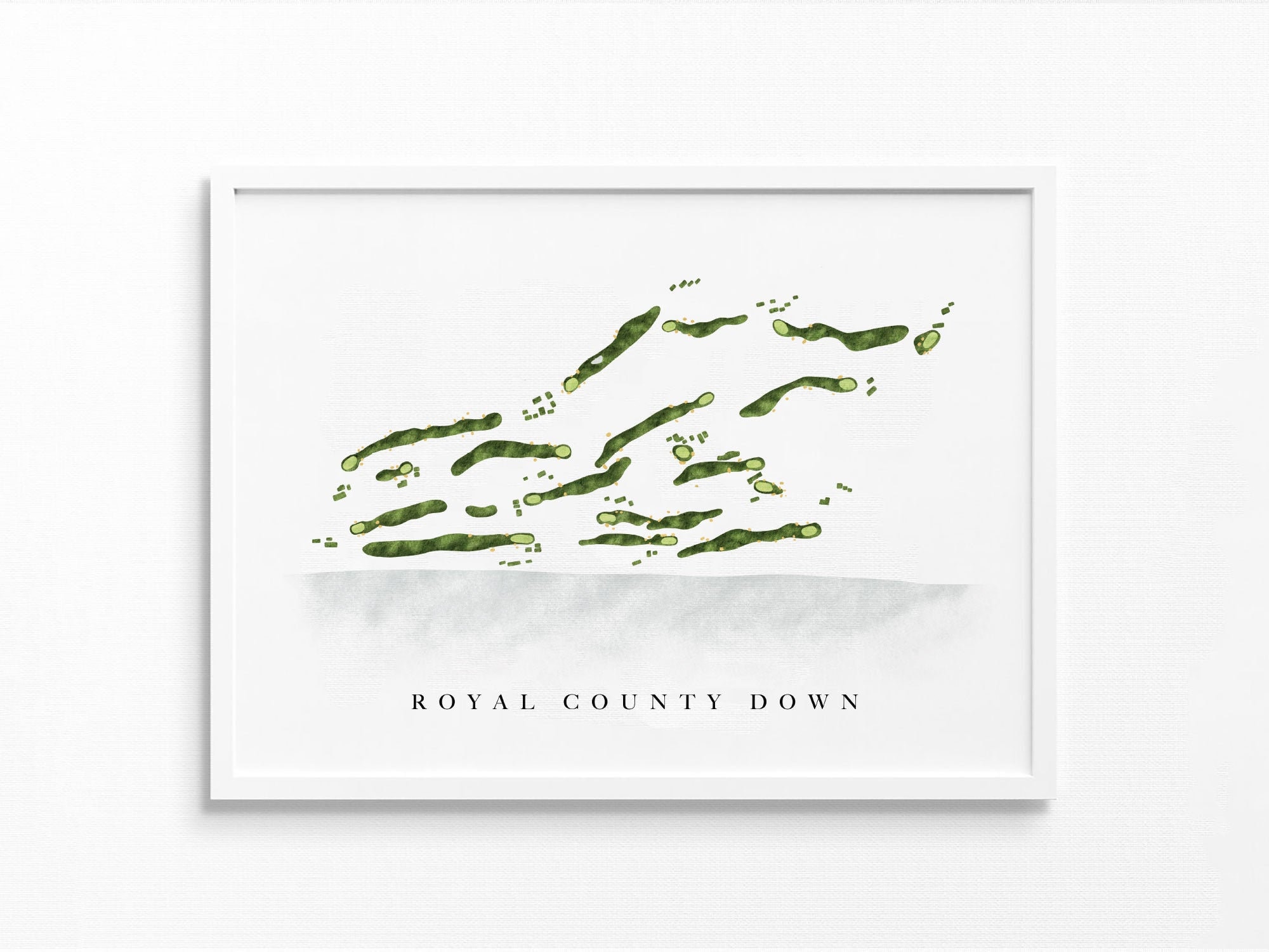 Royal County Down Newcastle Ireland UK Golf Course Map - Etsy