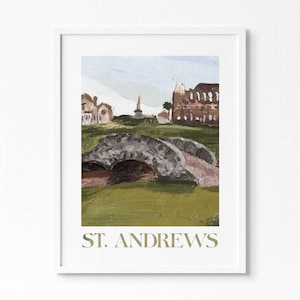 St. Andrews 18th Hole | Acrylic Painting | Swilken Bridge, Swilcan ...
