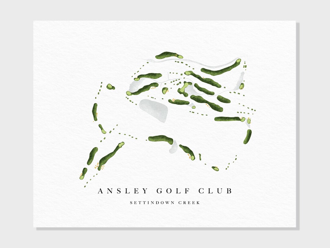 Ansley Golf Club | Atlanta, GA | Golf Course Map, Personalized Golf Art ...