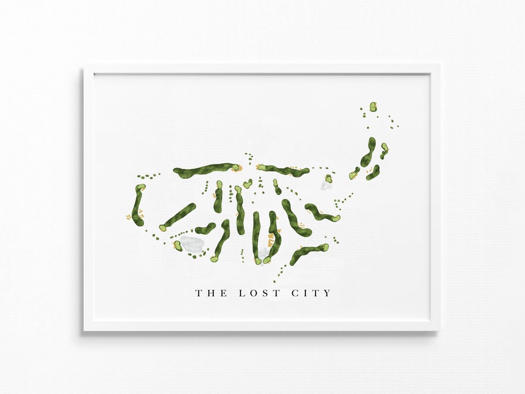 The Lost City | South Africa | Golf Course Map, Personalized Golf Art ...