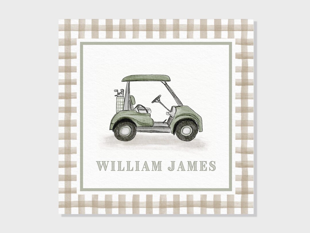Watercolor Golf Calling Cards | Personalized Gift Tags, Enclosure Card ...