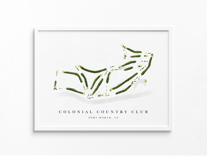 Colonial Country Club | Fort Worth, TX | Golf Course Map, Personalized ...