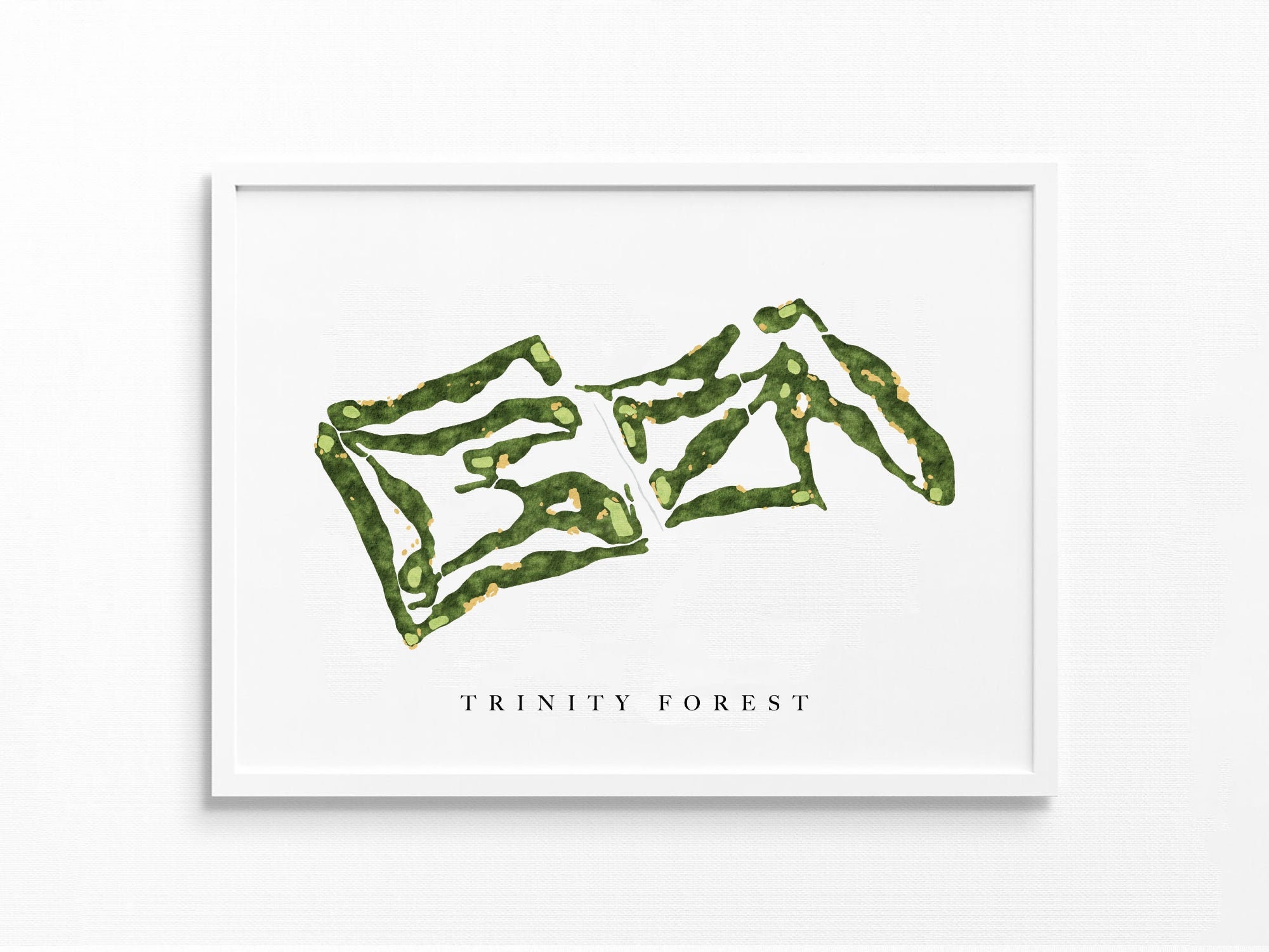 Trinity Forest | Dallas, TX | Golf Course Map, Personalized Golf Art ...