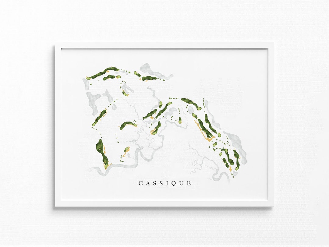 Cassique Kiawah Island SC Course Map Golf Painting Golf - Etsy UK