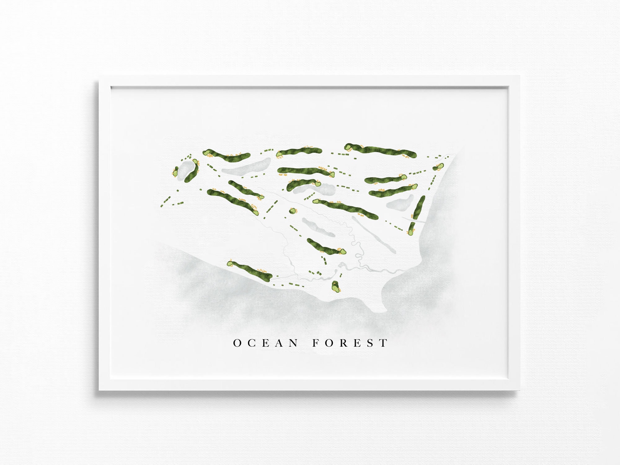Ocean Forest Golf Club Sea Island GA Golf Course Map - Etsy UK