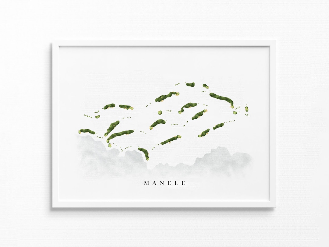 Manele Golf Course | Lanai, HI | Golf Course Map, Personalized Golf Art ...