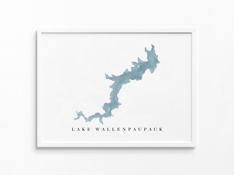 Lake Wallenpaupack Pennsylvania Lake Map Lake Decor Gift - Etsy