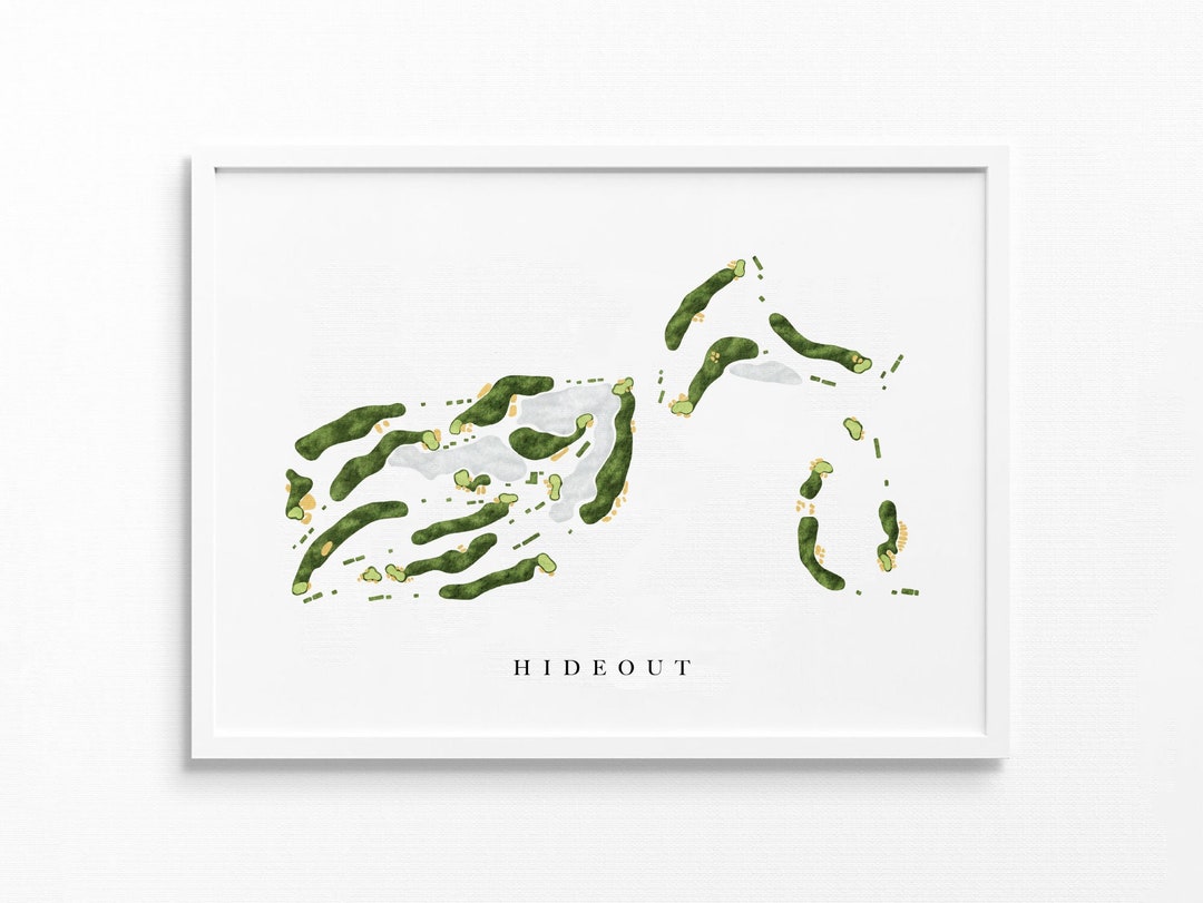 Hideout Golf Club | Naples, FL | Golf Course Map, Personalized Golf Art ...