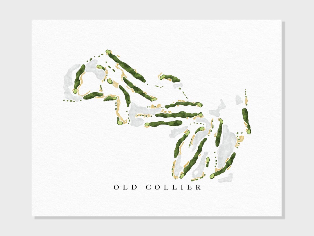 Old Collier | Naples, FL | Golf Course Map, Personalized Golf Art Gifts ...