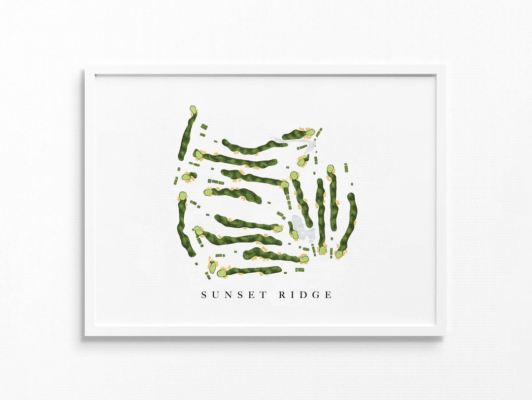 Sunset Ridge | Northfield, IL | Golf Course Map, Personalized Golf Art ...