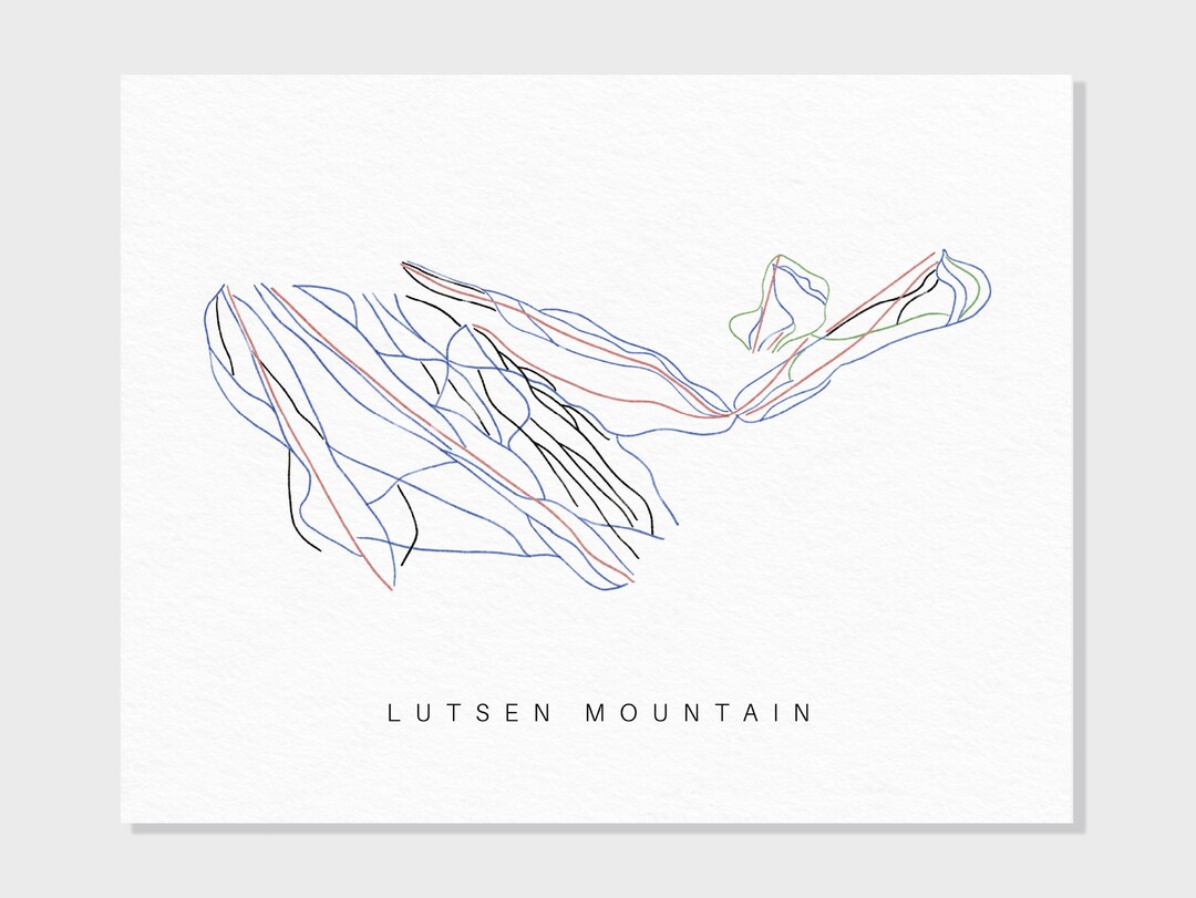 Lutsen Mountain | Minnesota | Trail Map Gift for Mountain House Ski ...