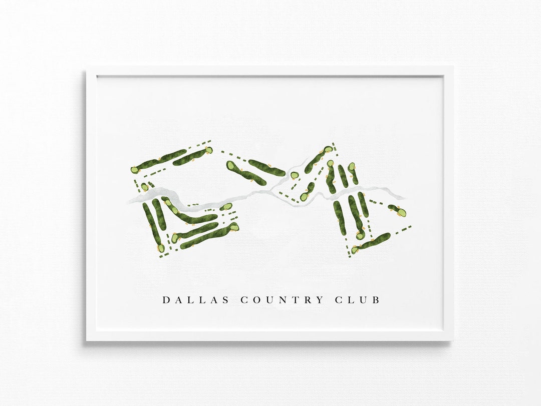 Dallas Country Club / Dallas, TX / Mapa del campo de golf, regalos de ...