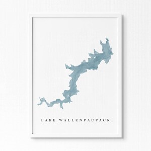 Lake Wallenpaupack Pennsylvania Lake Map Lake Decor Gift - Etsy