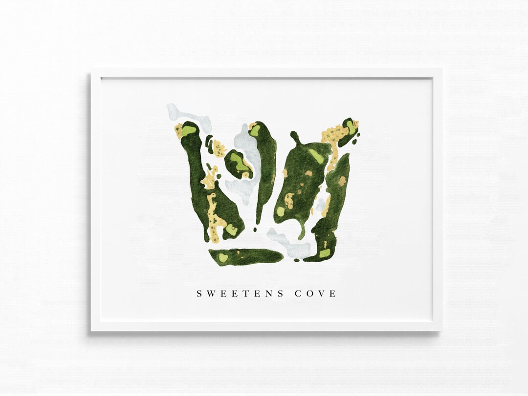 Sweetens Cove Chattanooga, TN Golf Course Map, Golf Painting, Golf Gift ...