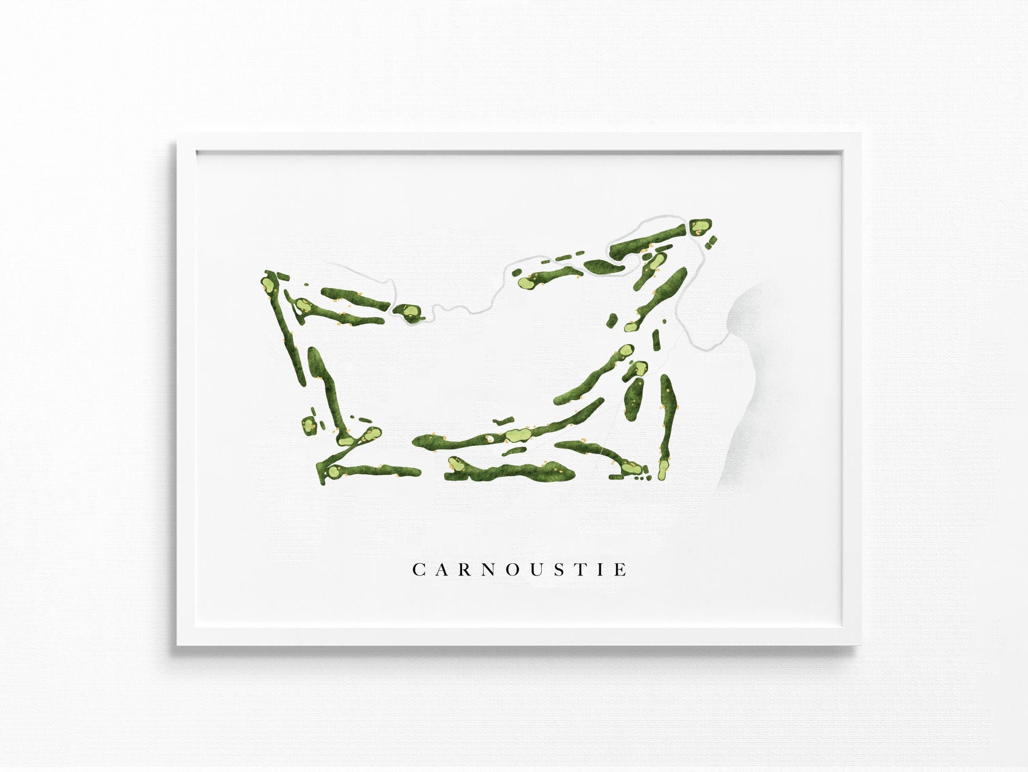 Carnoustie Championship Course Scotland Golf Course Map - Etsy