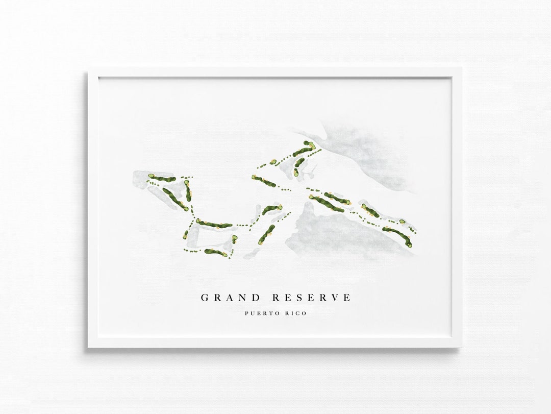 Grand Reserve | Puerto Rico | Golf Course Map, Personalized Golf Art ...