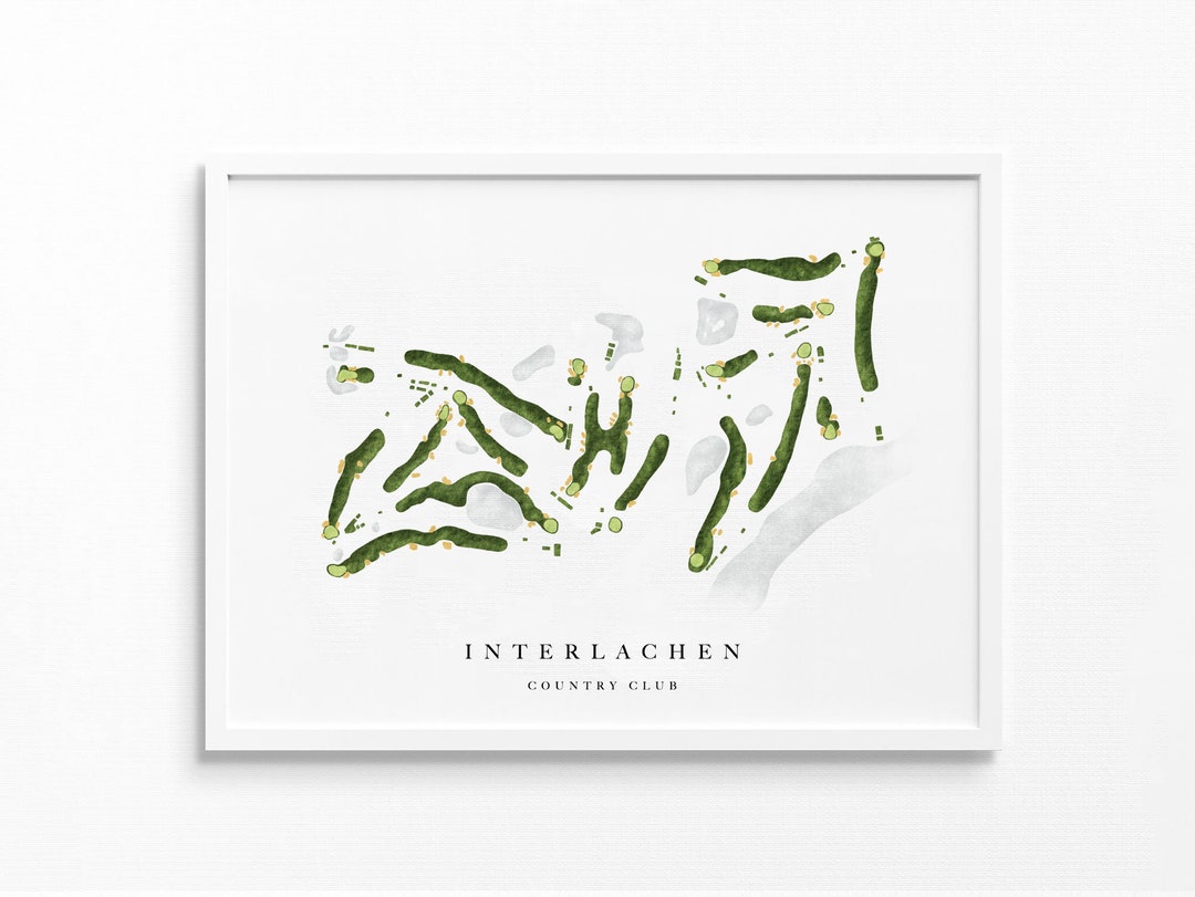 Interlachen Country Club | Edina, MN | Golf Course Map, Personalized ...