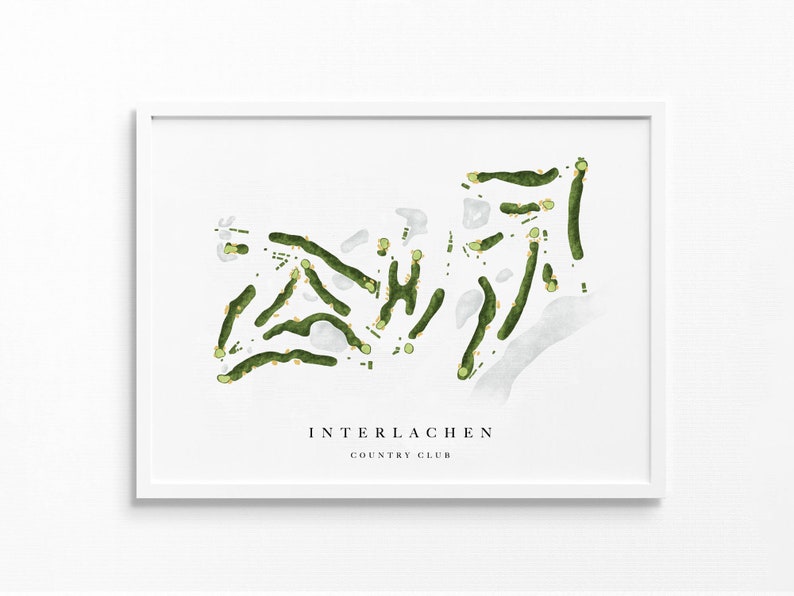 Interlachen Country Club Edina MN Golf Course Map Golfer - Etsy