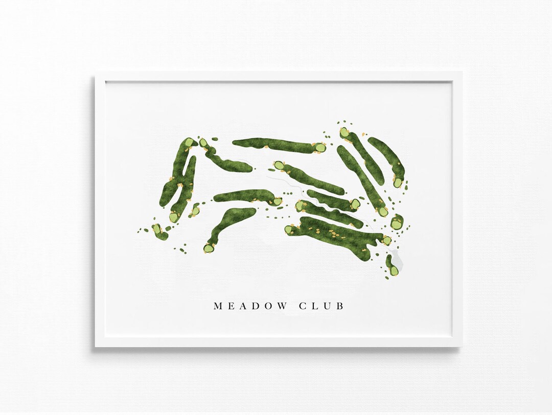Meadow Club | Fairfax, CA | Golf Course Map, Personalized Golf Art ...