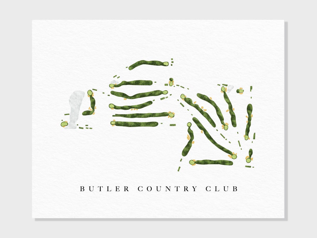 Butler Country Club | Butler, PA | Golf Course Map, Personalized Golf ...