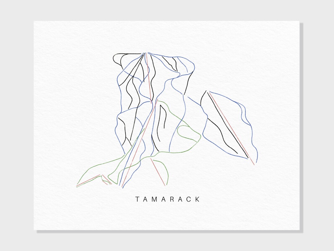 Tamarack Resort | Idaho | Trail Map Gift for Mountain House Ski Decor ...