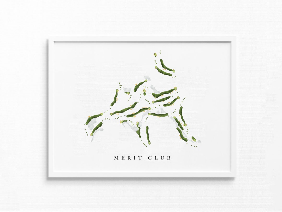 Merit Club | Libertyville, IL | Golf Course Map, Personalized Golf Art ...