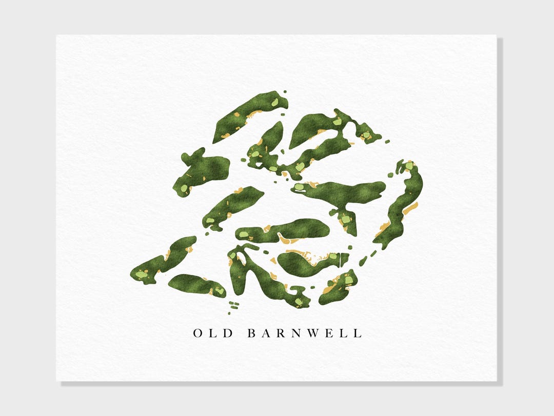Old Barnwell | Aiken, SC | Golf Course Map, Personalized Golf Art Gifts ...