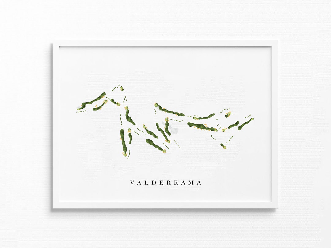 Real Club Valderrama | Spain | Golf Course Map, Personalized Golf Art ...