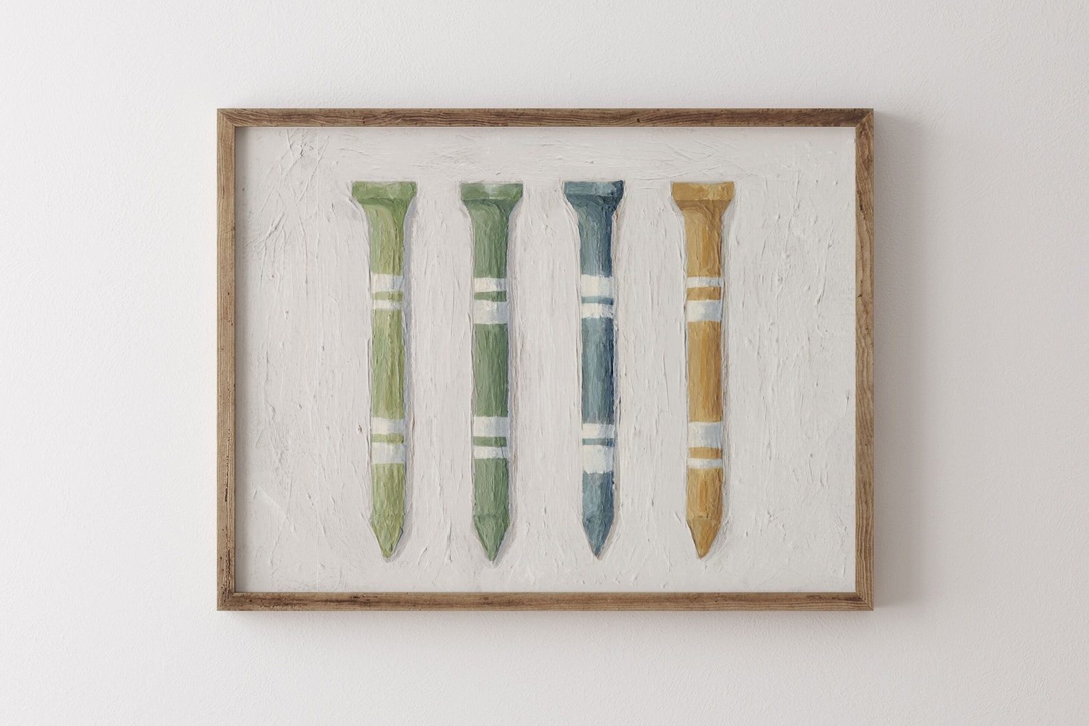 Acrylic Golf Tees Painting | Modern Golf Art for Wall Decor in Office ...