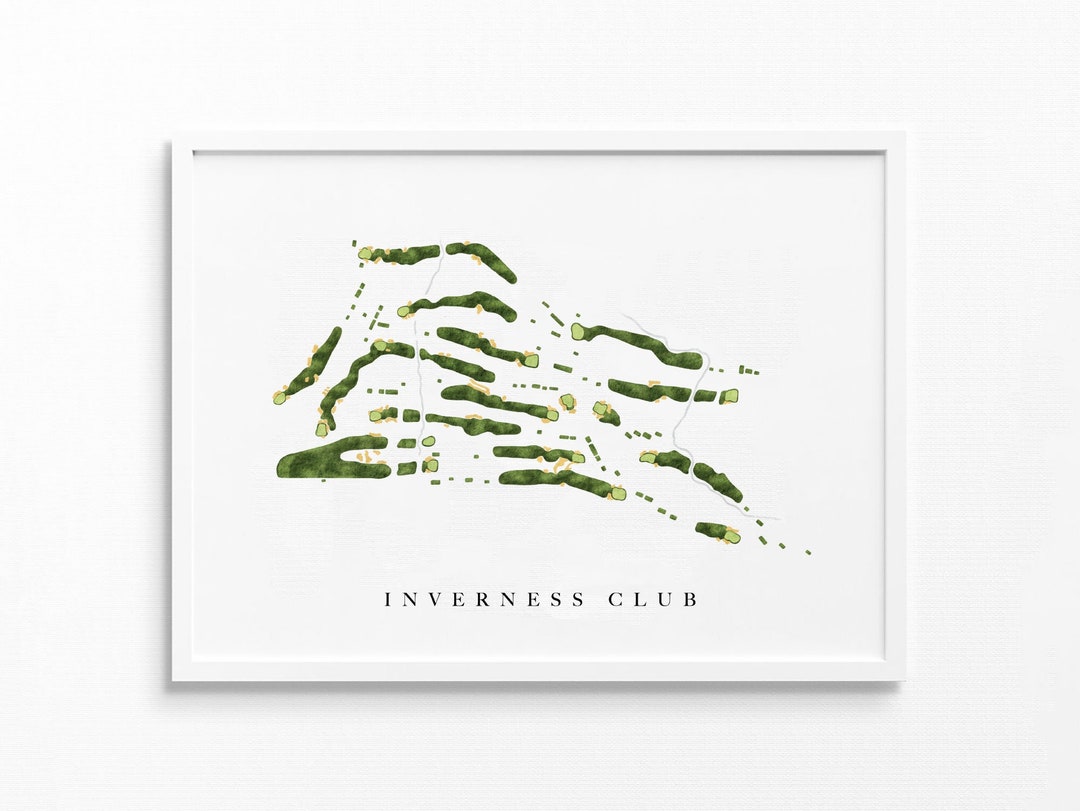 Inverness Club | Toledo, OH | Golf Course Map, Personalized Golf Art ...
