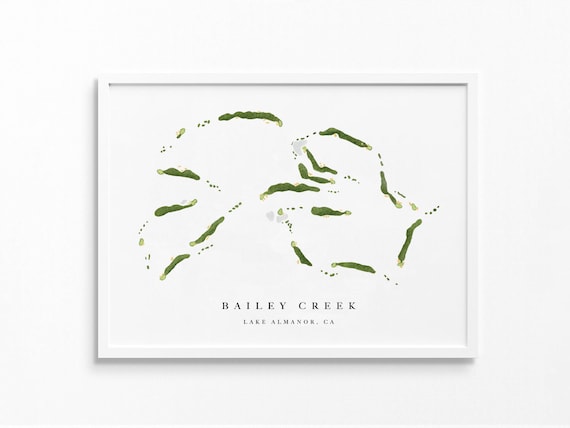 Bailey Creek Golf Course Lake Almanor CA Golf Course Map | Etsy