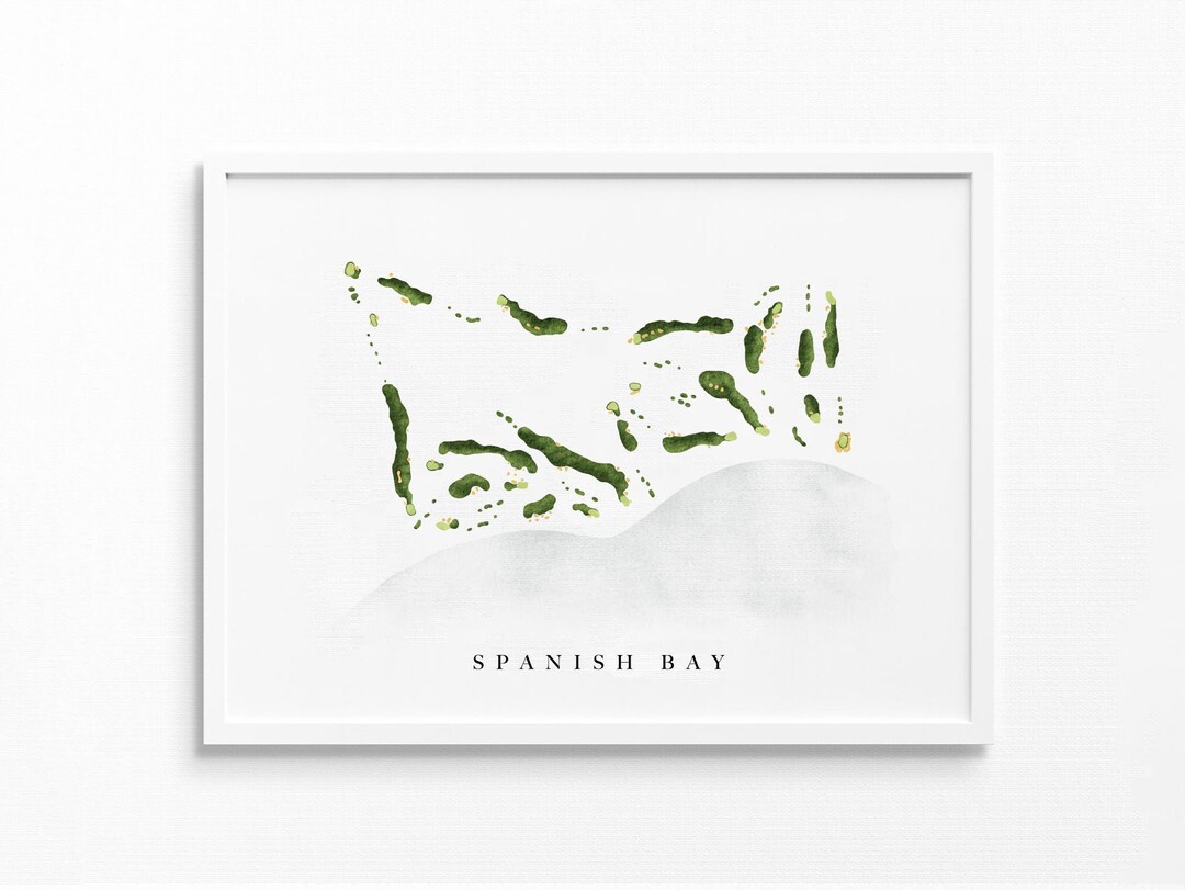 Spanish Bay | Pebble Beach, CA | Golf Course Map, Personalized Golf Art ...