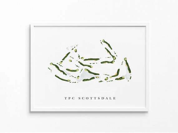 TPC Scottsdale Phoenix AZ Golf Course Map Golfer Decor - Etsy