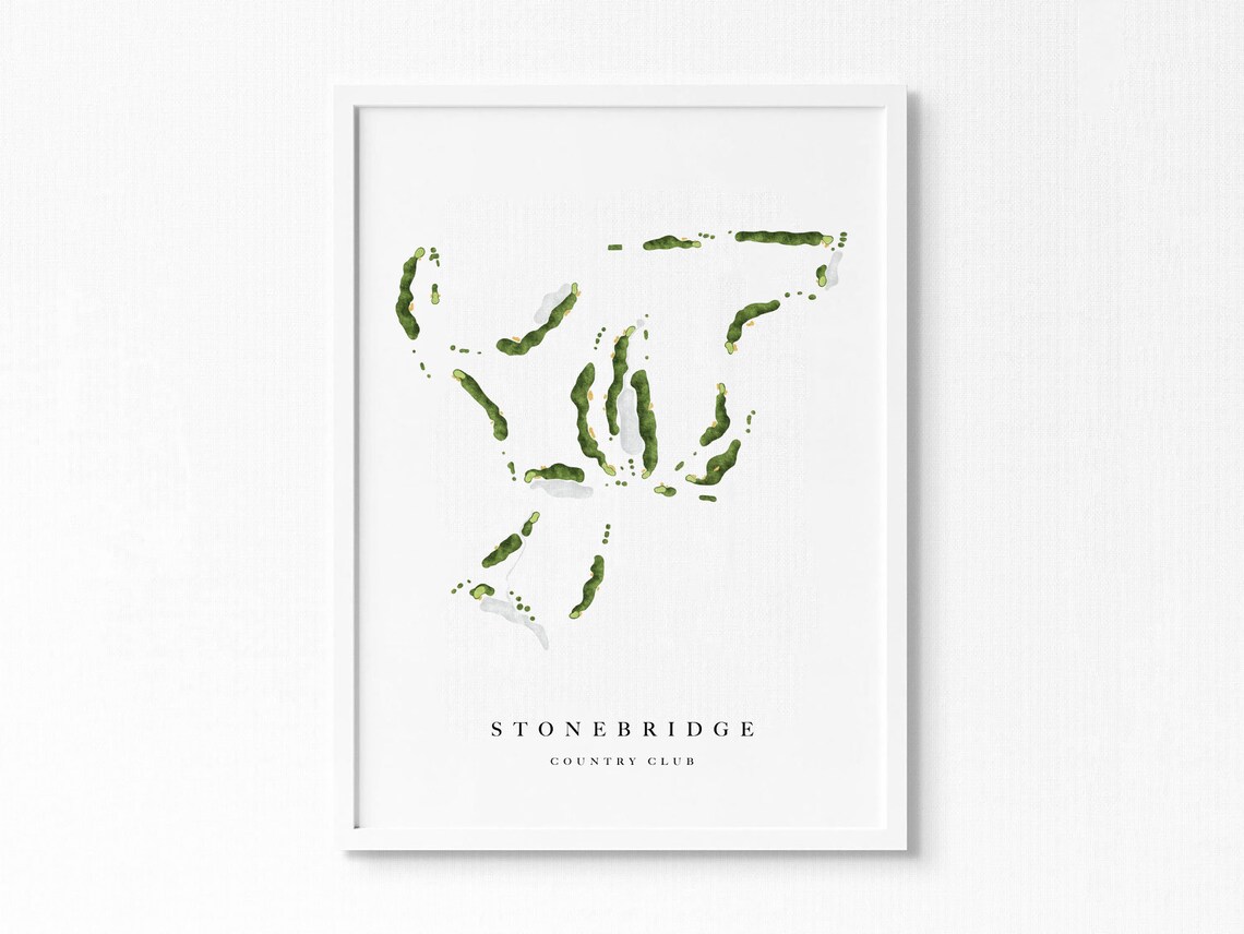 Stonebridge Country Club Aurora IL Golf Course Map - Etsy