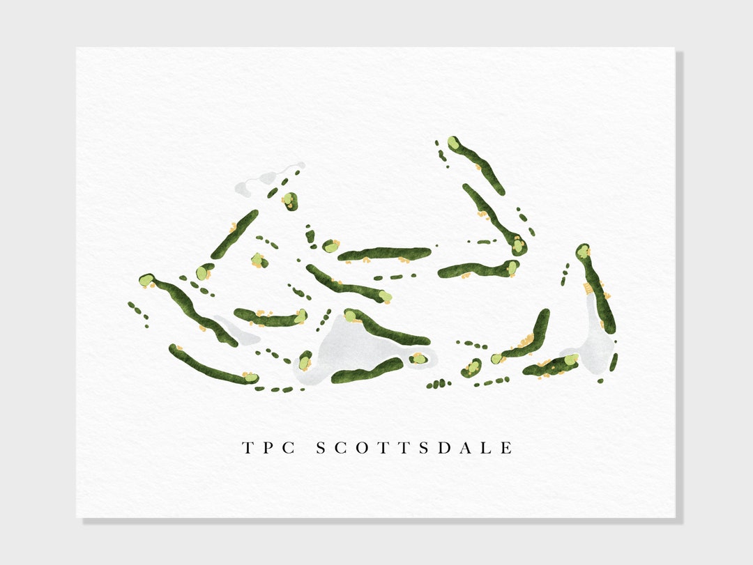 TPC Scottsdale | Phoenix, AZ | Golf Course Map, Personalized Golf Art ...