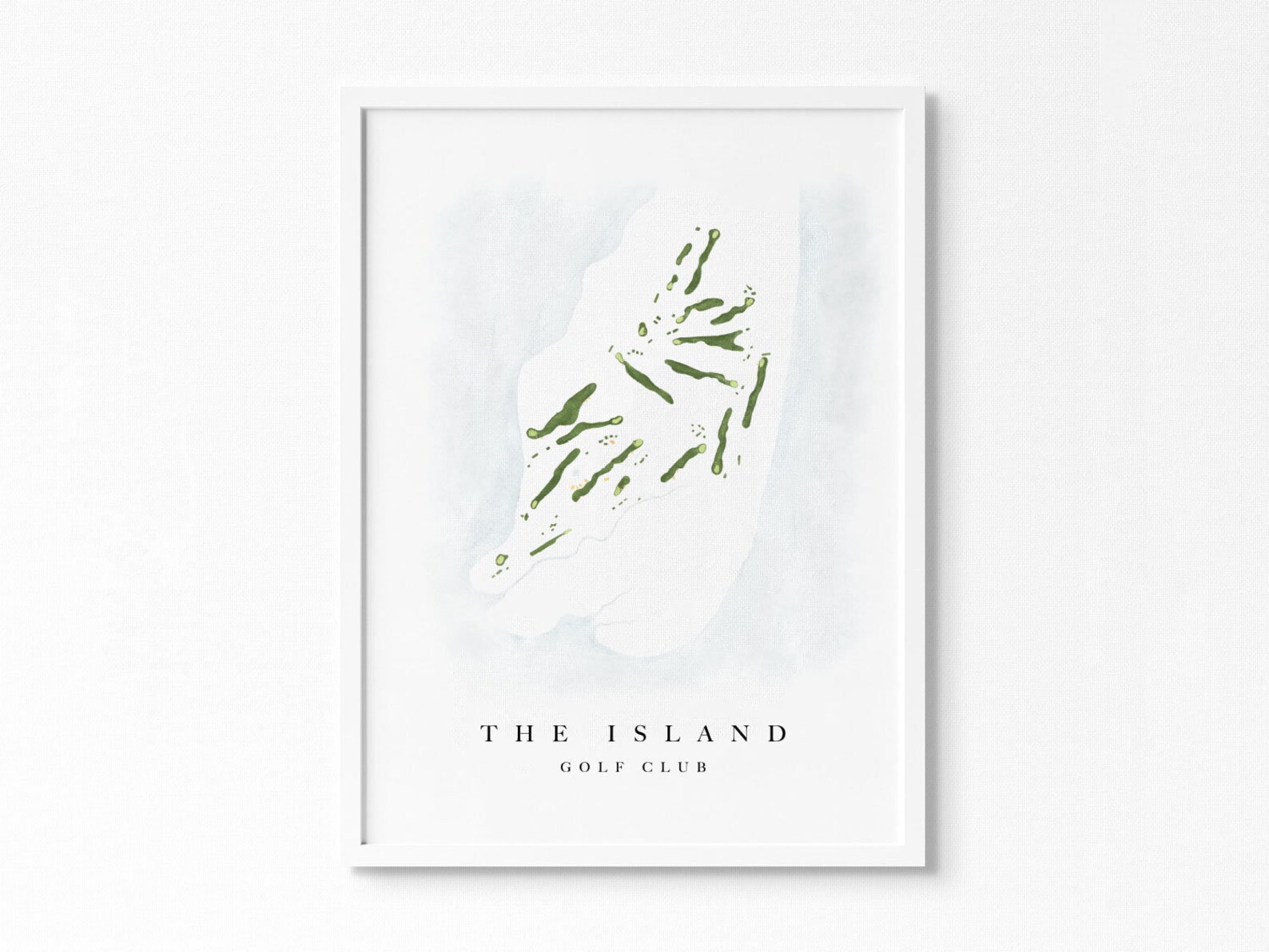 The Island Golf Club Dublin Ireland Golf Course Map Golf | Etsy