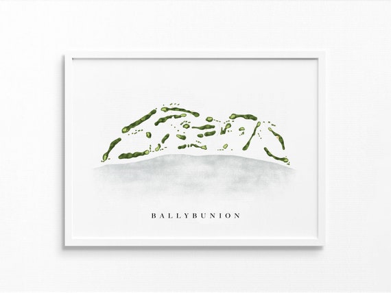 Ballybunion Old Course Ireland Course Map Golf Painting | Etsy