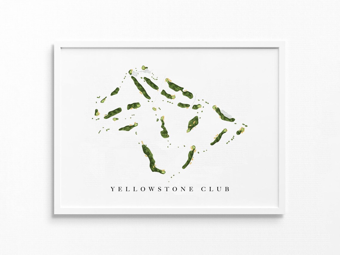 Yellowstone Club Big Sky MT Golf Course Map Golfer Decor - Etsy