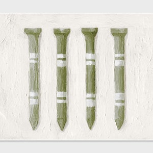 Acrylic Golf Tees Painting | Modern Golf Art for Wall Decor in Office ...