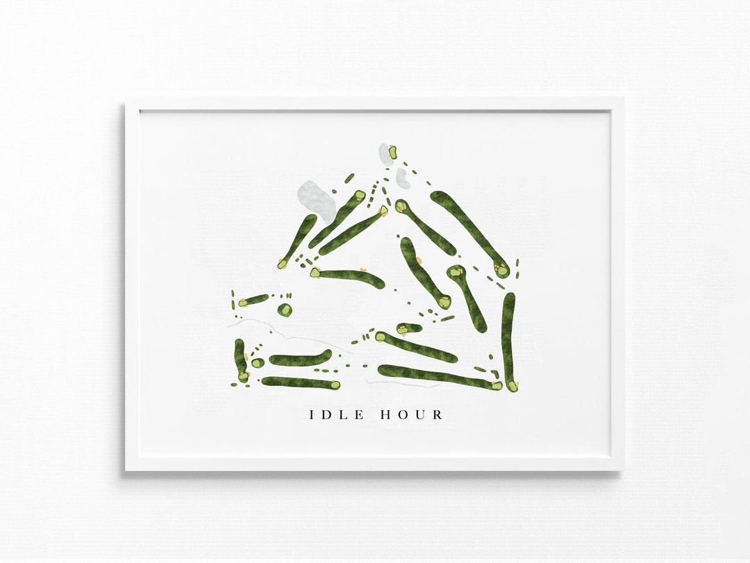 Idle Hour | Macon, GA | Golf Course Map, Personalized Golf Art Gifts ...