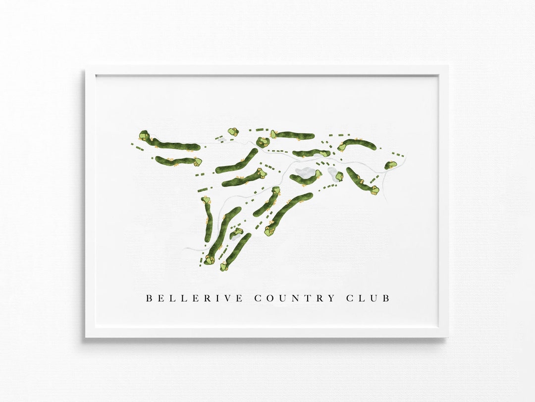 Bellerive Country Club | St. Louis, MO | Golf Course Map, Personalized ...