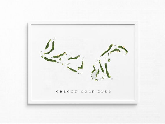 Oregon Golf Club Portland OR Golf Course Map Golfer - Etsy