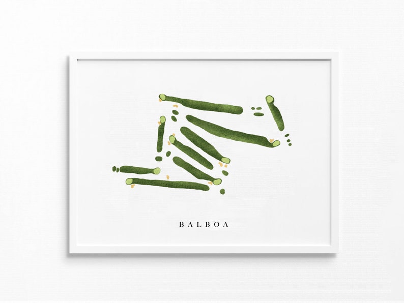 Balboa Park Golf Course San Diego CA Golf Course Map - Etsy