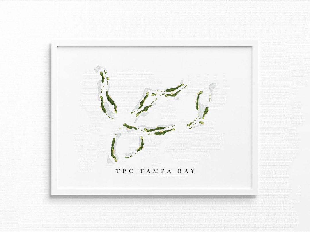 TPC Tampa Bay | Lutz, FL | Golf Course Map, Personalized Golf Art Gifts ...