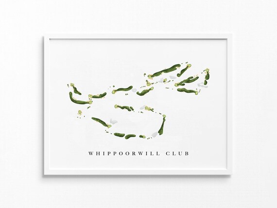 Whippoorwill Club Armonk NY Golf Course Map Golfer Decor - Etsy