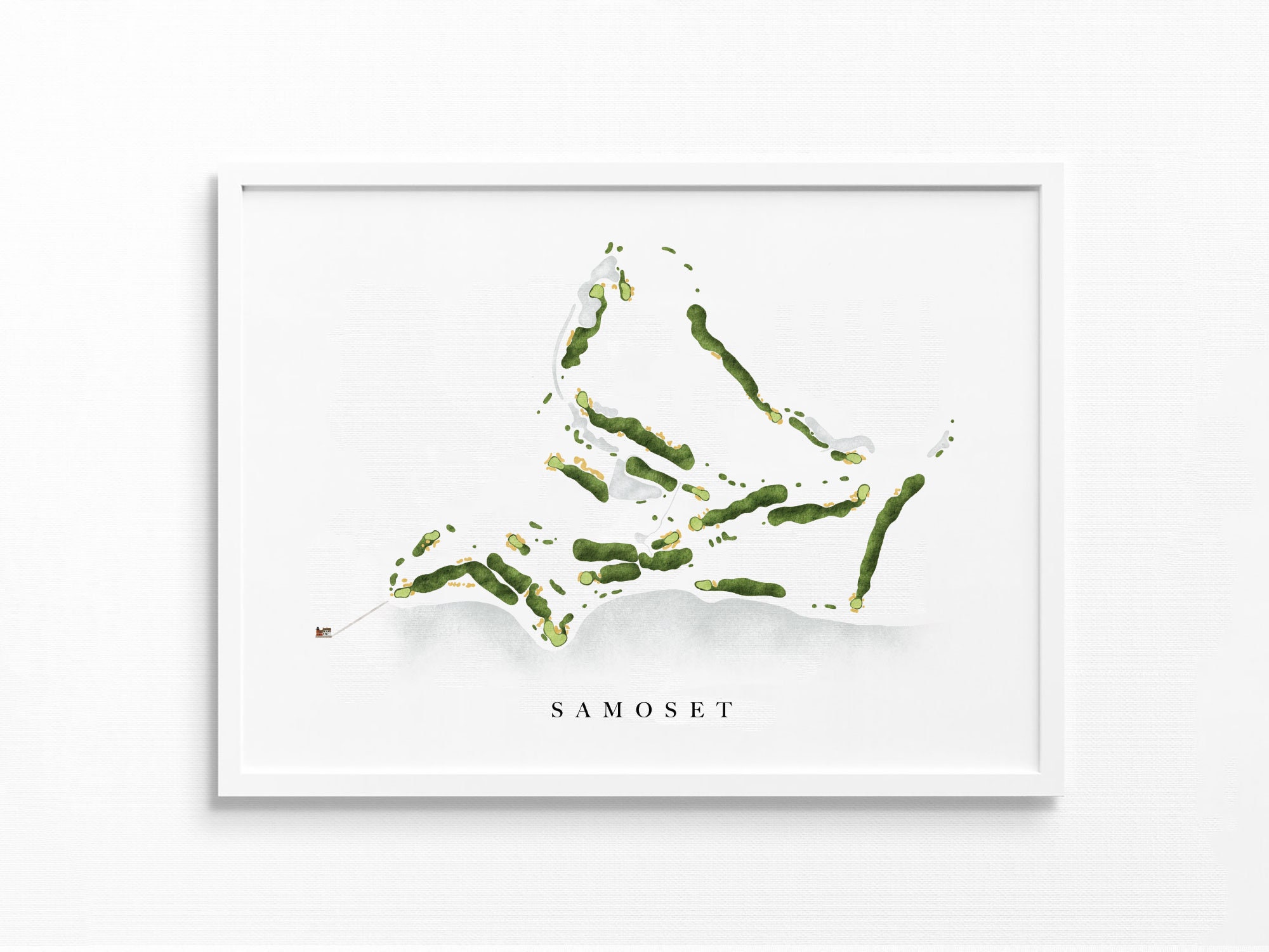 Samoset Resort Rockport ME Golf Course Map Golfer Decor | Etsy