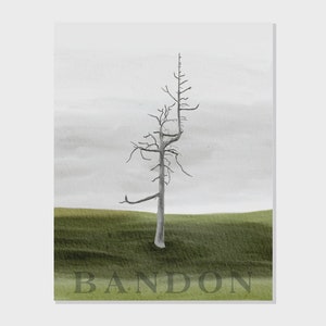 Bandon Golf Poster | Ghost Tree at Bandon Dunes Golf Art | Oregon ...