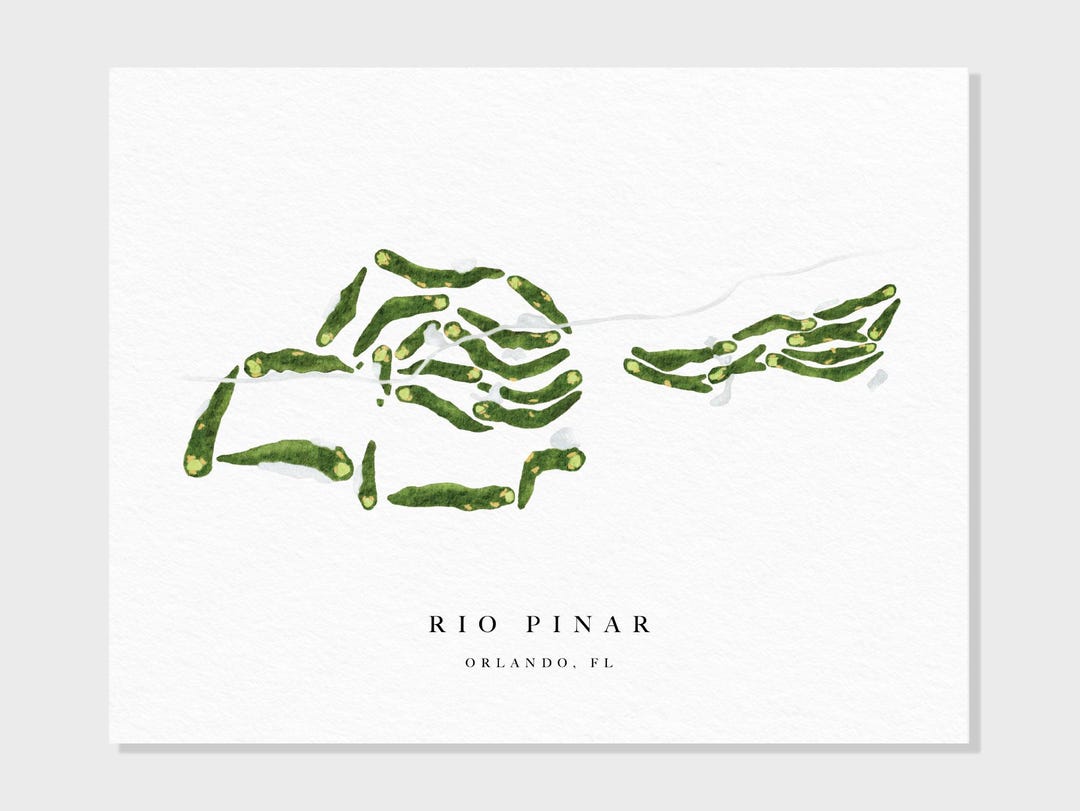 Rio Pinar | Orlando, FL | Golf Course Map, Golf Painting, Golf Gift ...